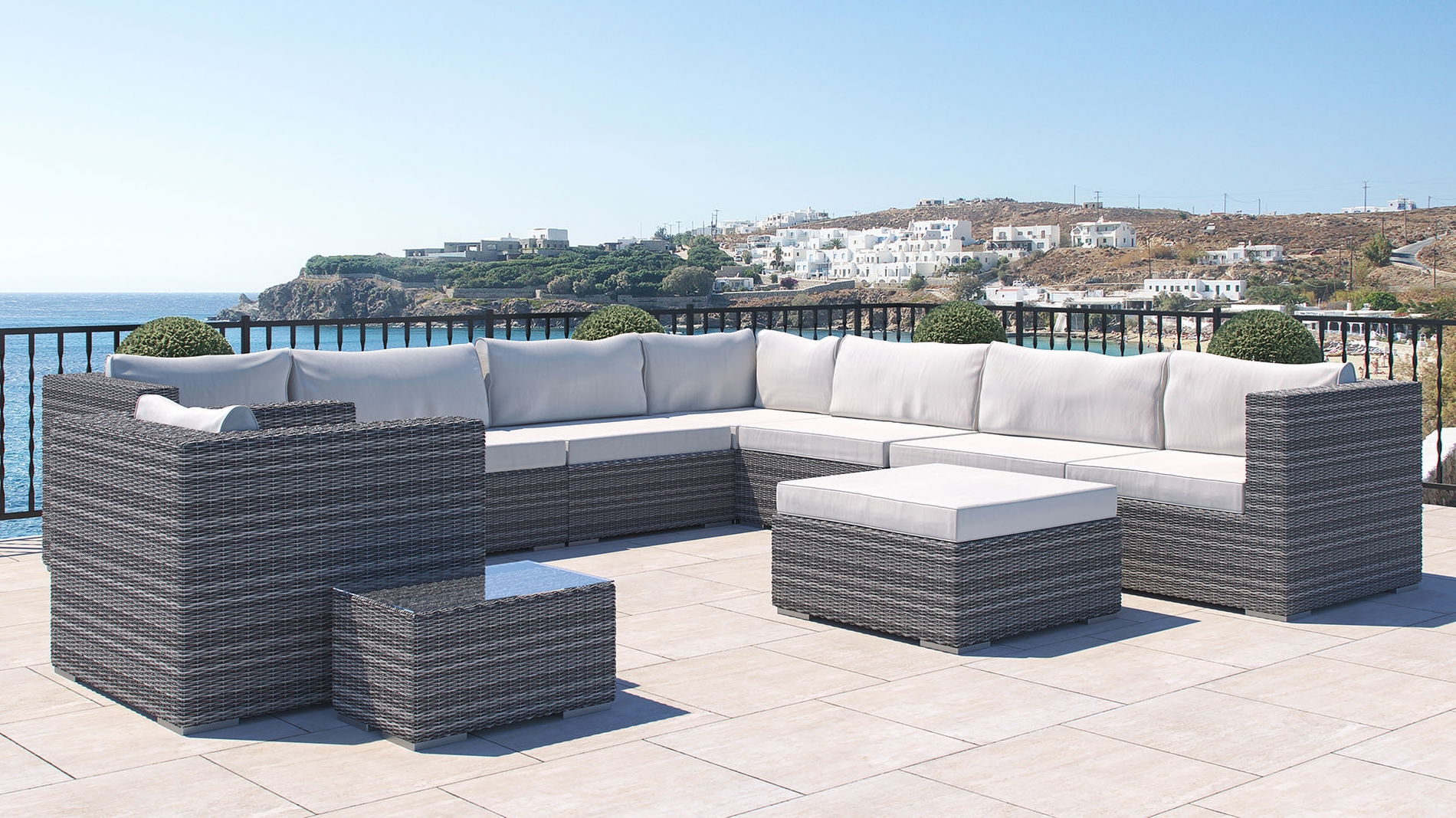 Salón esquinero para el jardín Radomi | artelia-design.es